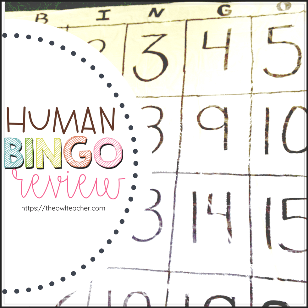 Review Games: DIY Human Bingo - The Owl Teacher