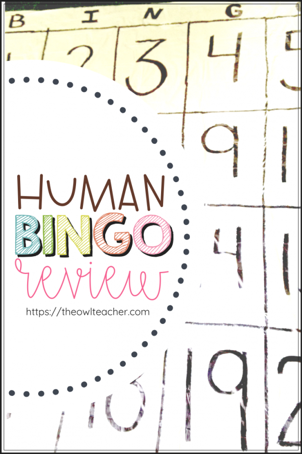 Review Games: DIY Human Bingo - The Owl Teacher