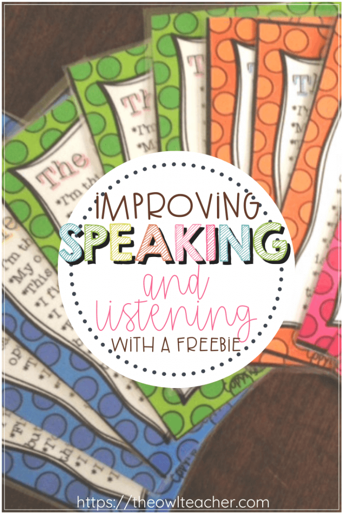Speaking & Listening Conversation Cards - The Owl Teacher