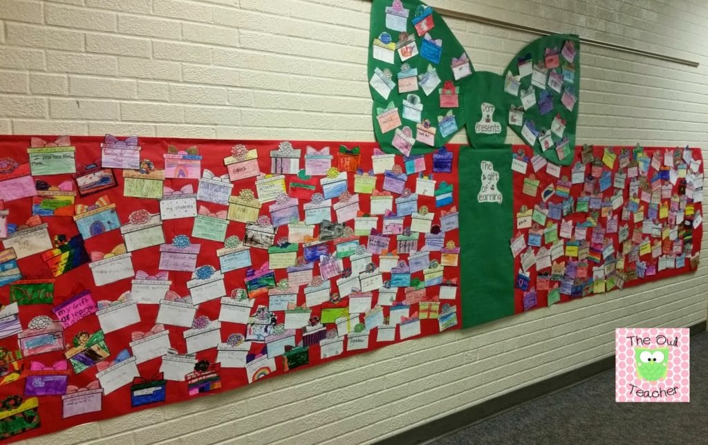 Gift of Learning Bulletin Board for Christmas - The Owl Teacher