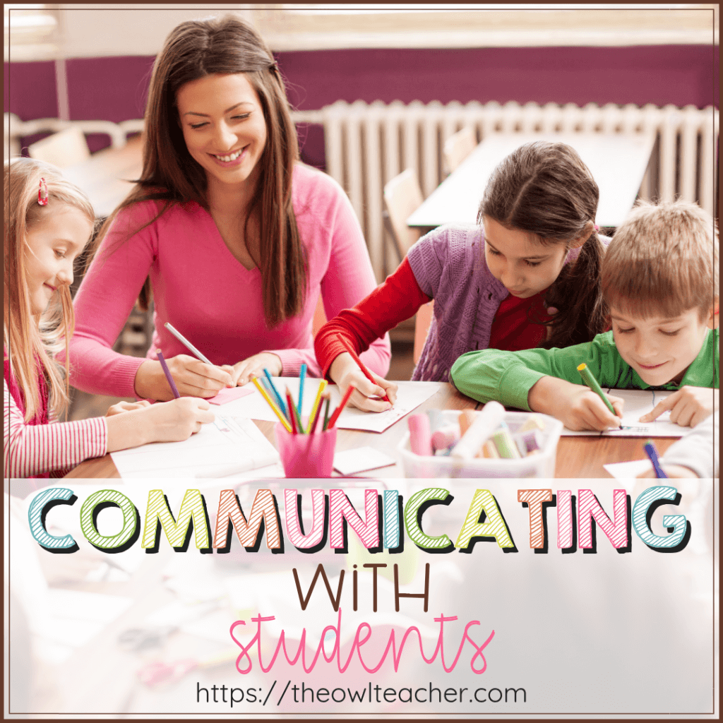 Communicating with Students - The Owl Teacher