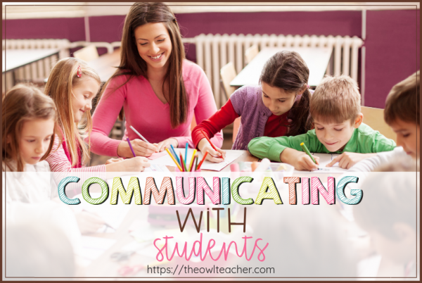 Communicating with Students - The Owl Teacher