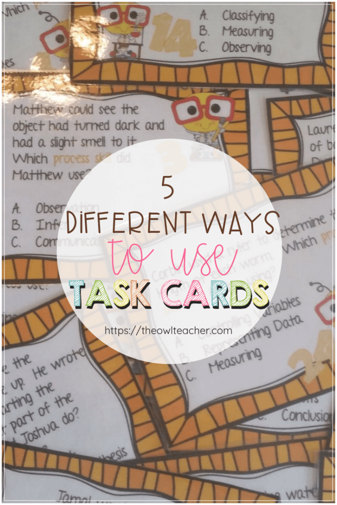 5 Different Ways to Use Task Cards - The Owl Teacher