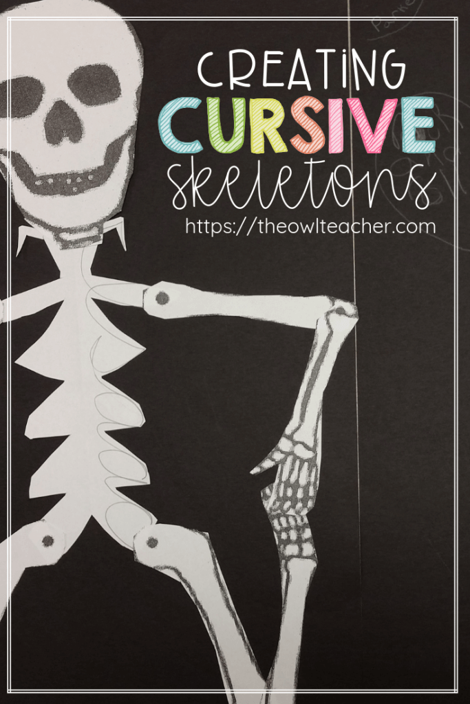 Cursive Skeleton Craft for Halloween Fun - The Owl Teacher