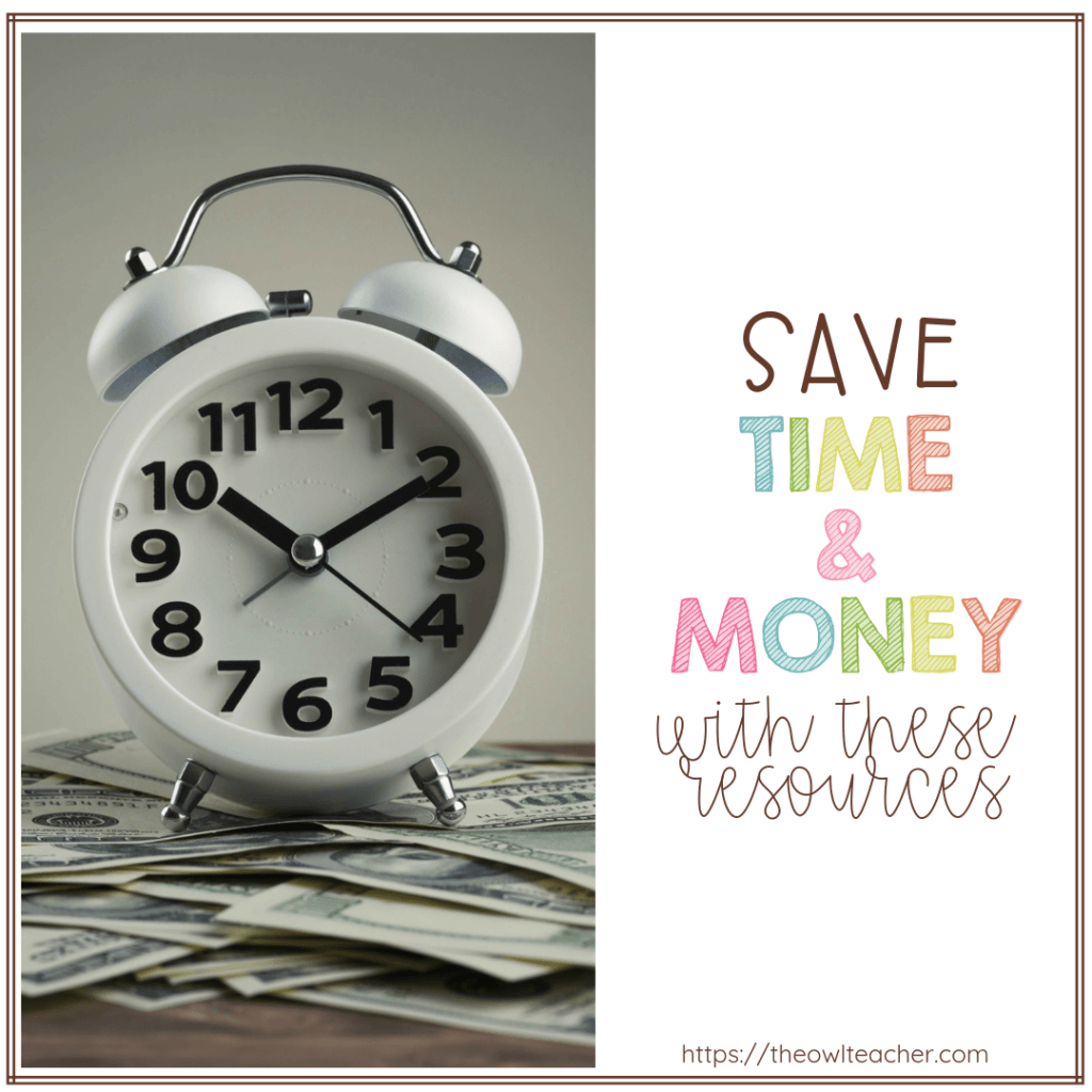 Save Time and Money | Educational Resources - The Owl Teacher