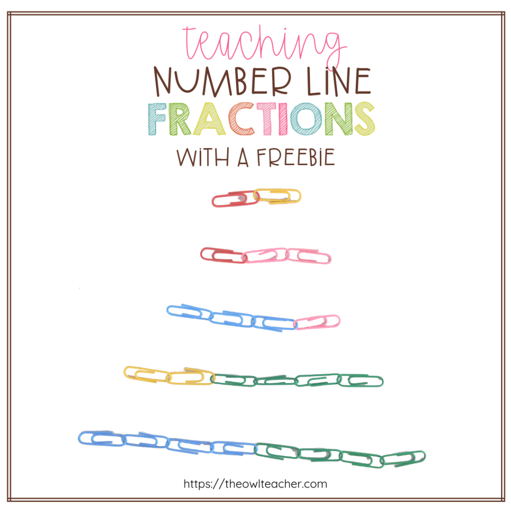 Teaching Number Line Fractions (with a freebie!) - The Owl Teacher