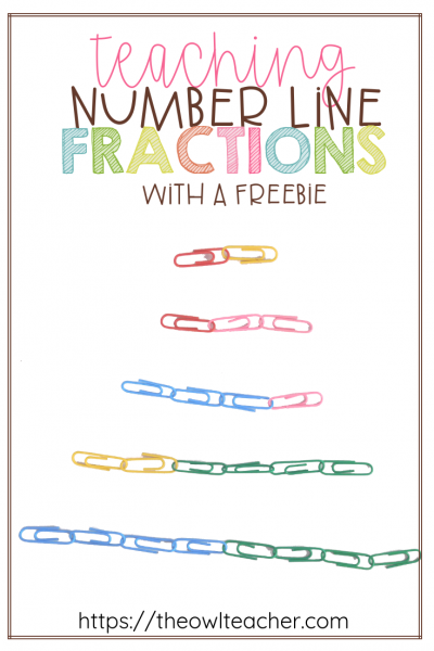 Teaching Number Line Fractions (with a freebie!) - The Owl Teacher