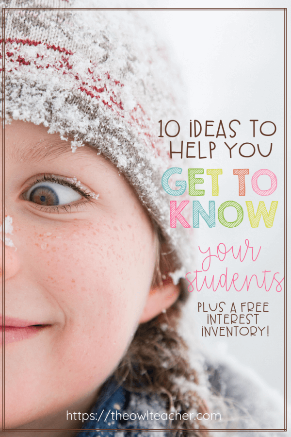 10 Ideas to Get to Know Your Students - The Owl Teacher
