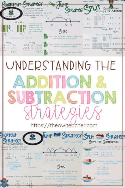 Understanding Addition & Subtraction Strategies - The Owl Teacher