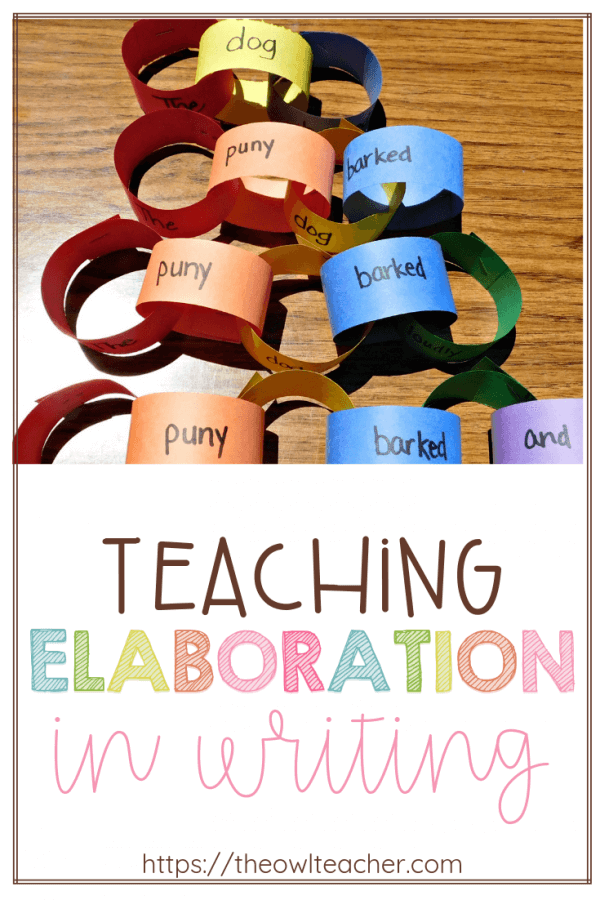 Teaching Elaboration in Writing - The Owl Teacher