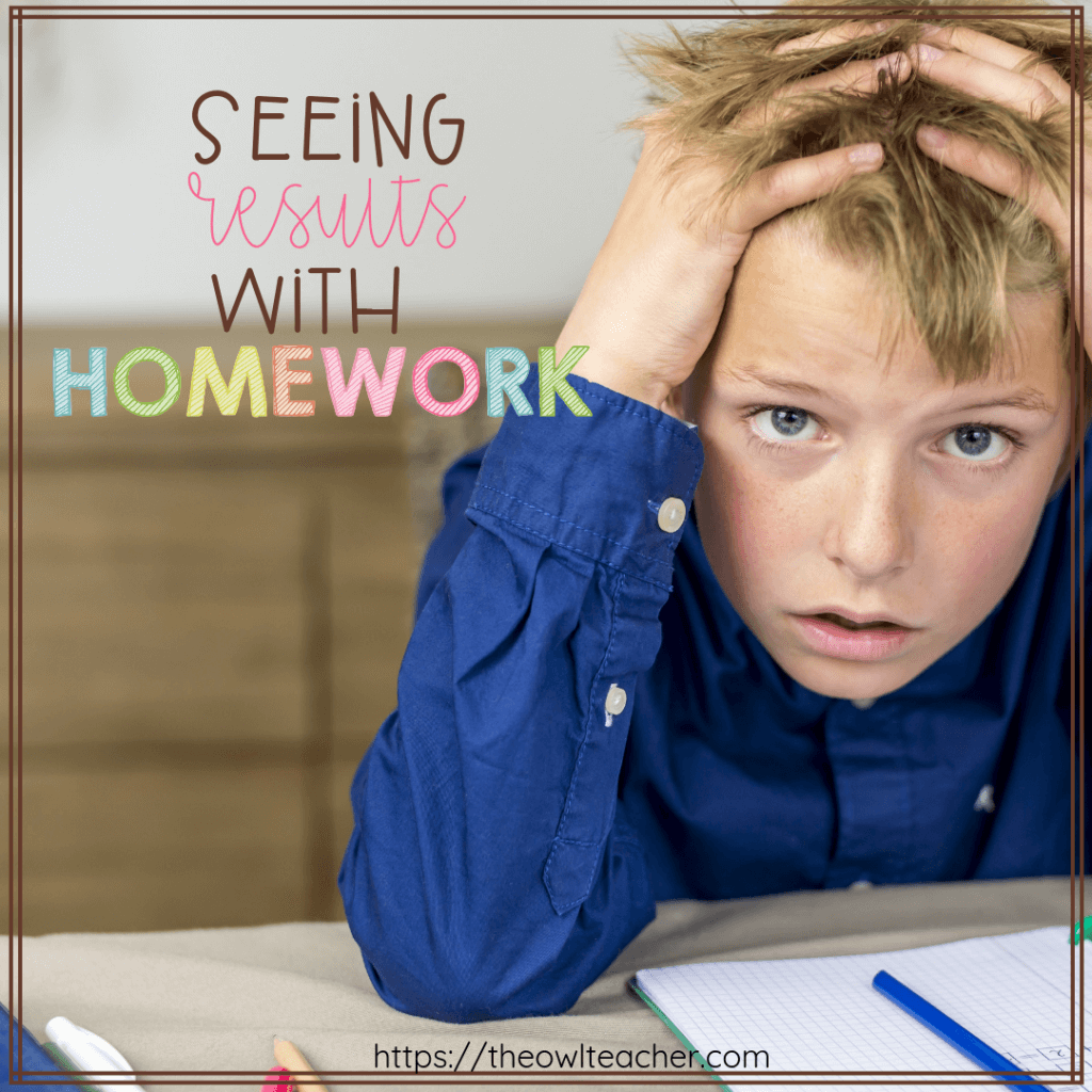 Seeing Results with Homework - The Owl Teacher