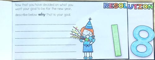 New Years Resolution and Goals Flip Book - The Owl Teacher