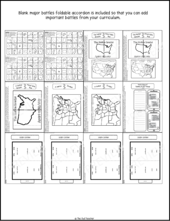 Civil War Interactive Notebook - The Owl Teacher