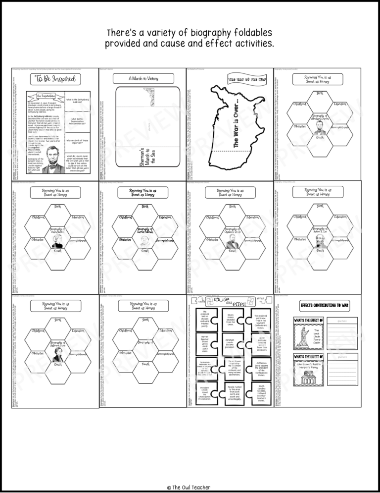 Civil War Interactive Notebook - The Owl Teacher