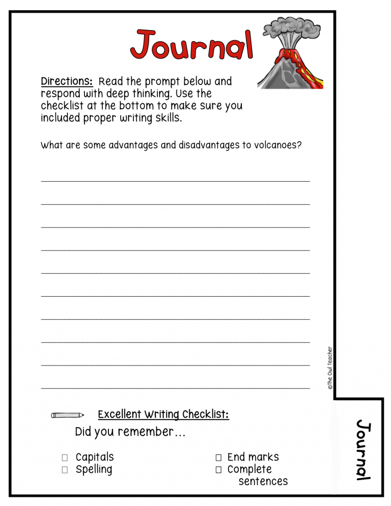 Volcanoes Science Investigation Booklet Printable & Digital - The Owl ...