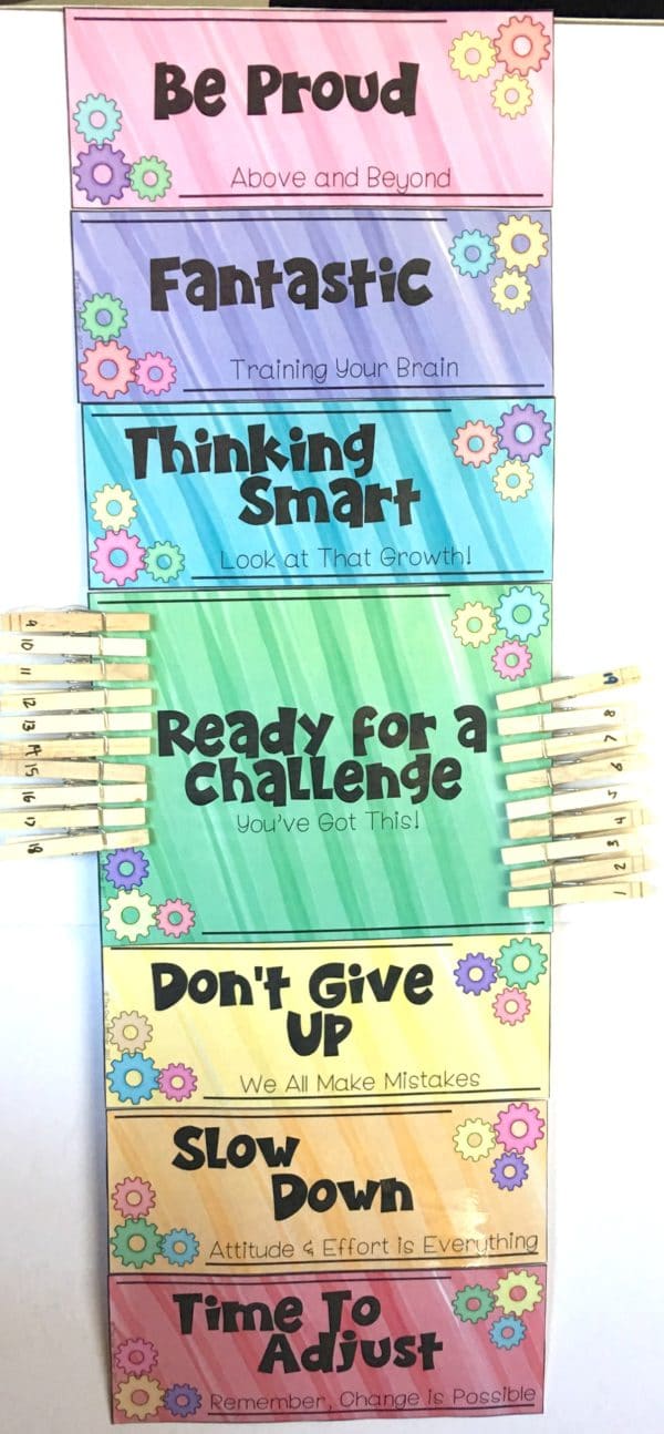 Growth Mindset Behavior Clip Chart Board {EDITABLE too!} - The Owl Teacher