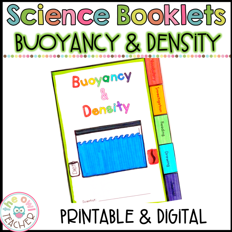 Density and Buoyancy Investigation Booklet Printable & Digital - The ...