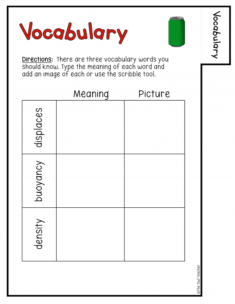 Density and Buoyancy Investigation Booklet Printable & Digital - The ...