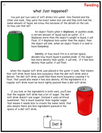 Density and Buoyancy Investigation Booklet Printable & Digital - The ...