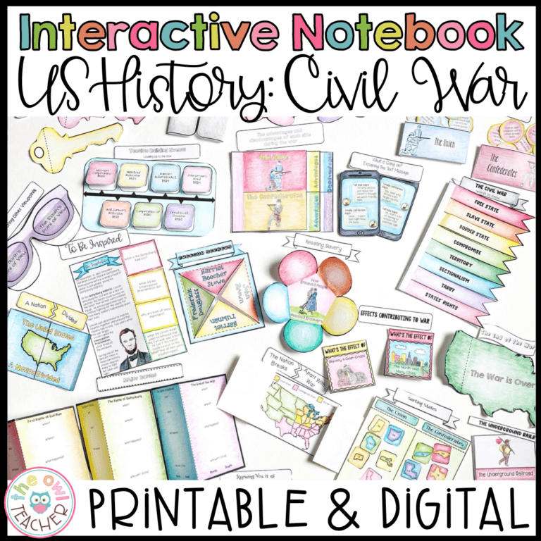 Civil War Interactive Notebook - The Owl Teacher