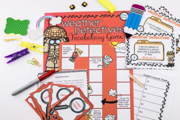 Weather Detectives Vocabulary Game - The Owl Teacher