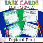 Earth Changes Task Cards Printable & Digital - The Owl Teacher
