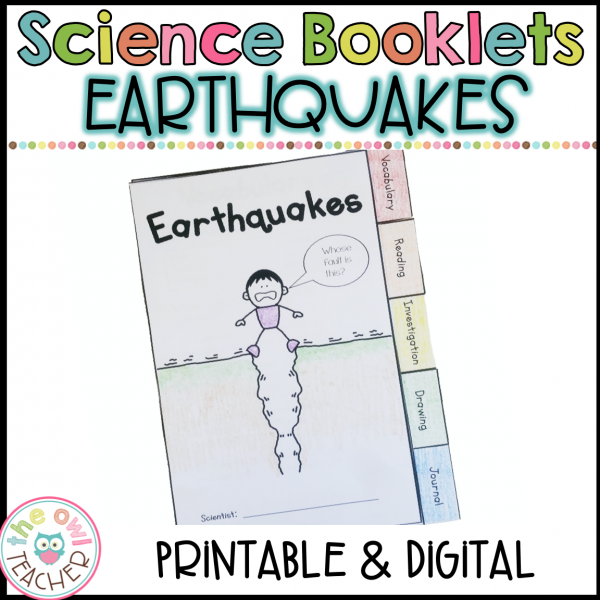 Earthquakes Science Investigation Booklet Printable & Digital - The Owl ...