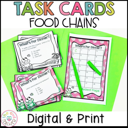 Food Chains Task Cards - The Owl Teacher