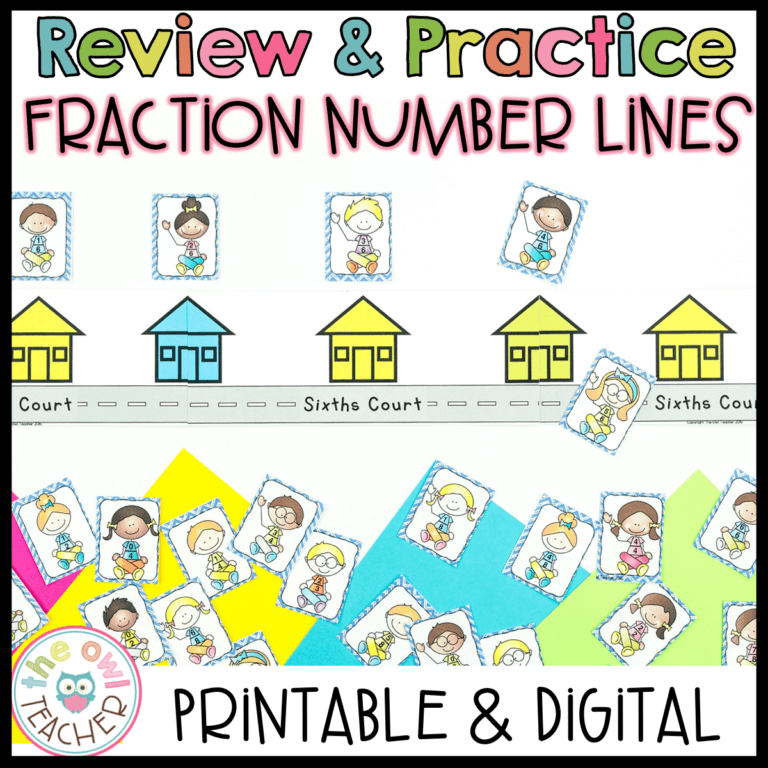 Teaching Number Line Fractions (with a freebie!) - The Owl Teacher