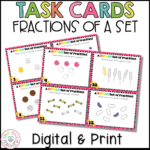 Fractions of a Set Task Cards (Printable & Digital Version) - The Owl ...