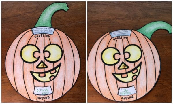 Halloween Pumpkin Math Trivia Wheel - The Owl Teacher