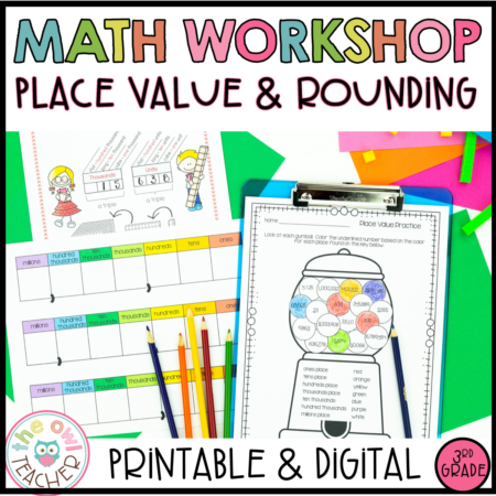 Place Value and Rounding Math Workshop Unit - The Owl Teacher