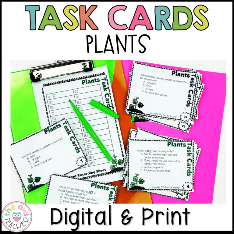Plant Task Cards - The Owl Teacher