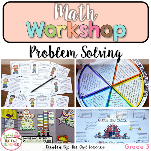 Problem Solving Unit for Math Workshop - The Owl Teacher
