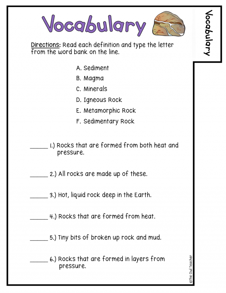 Rocks & Minerals Investigation Booklet Printable & Digital - The Owl ...