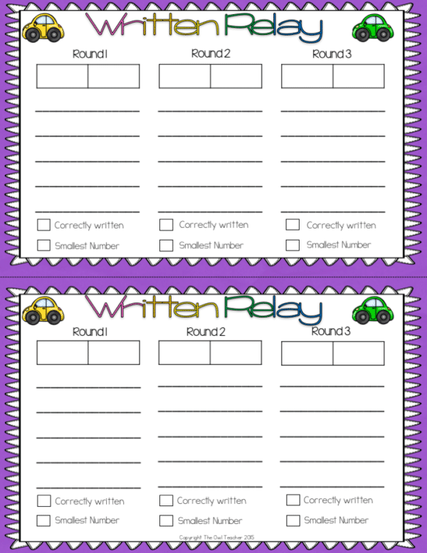 Place Value Relay: Expanded Form, Standard Form, and Written Form - The ...