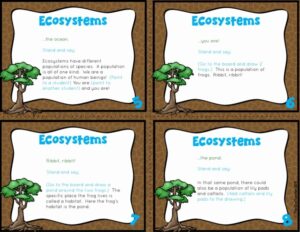 Reading Fluency Task Cards Practice Game of the Ecosystems & Biomes ...