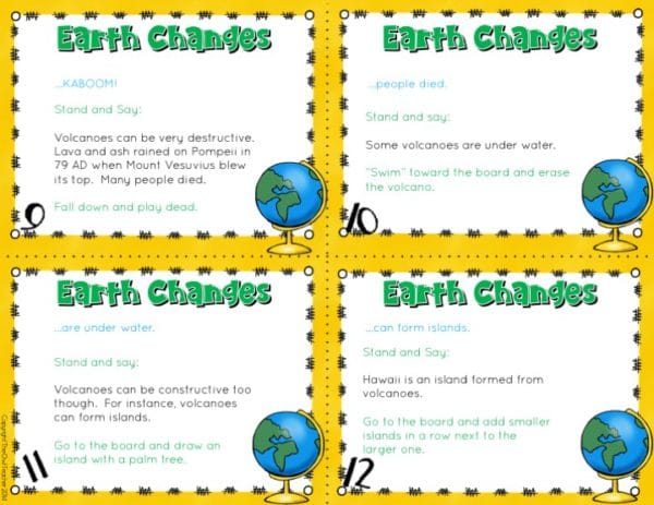 Slow and Fast Changes of the Earth Causation Cards - The Owl Teacher