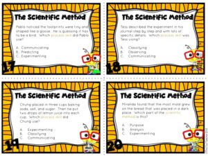 Scientific Method Task Cards for 3rd Grade Science Process Skills ...