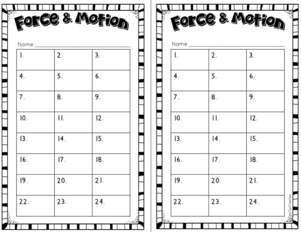Force and Motion Task Cards - The Owl Teacher
