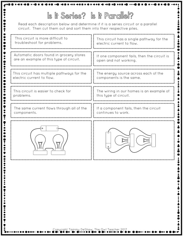 Electricity STEM Challenge (Series Circuits and Parallel Circuits ...