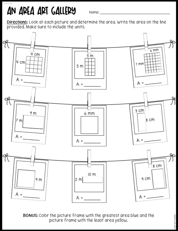 Area and Perimeter Worksheets Activities Lessons | Unit for Math ...