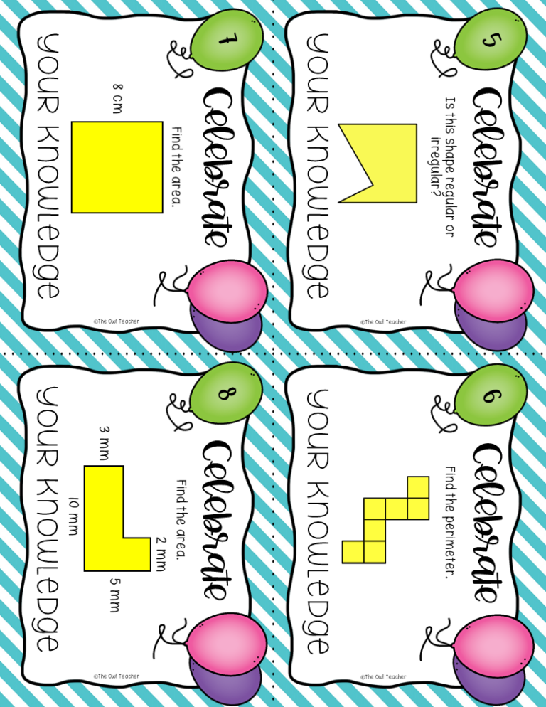 Area and Perimeter Worksheets Activities Lessons | Unit for Math ...