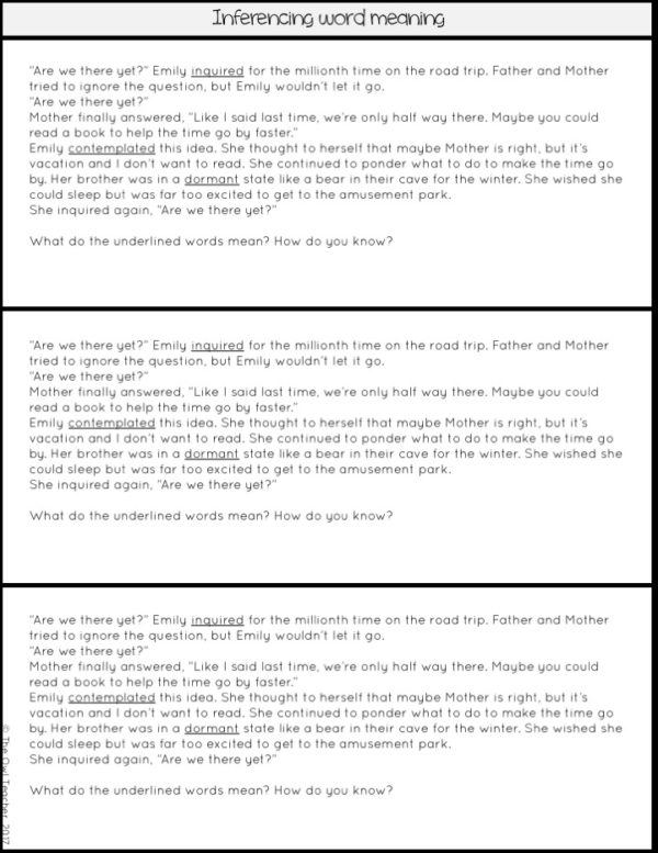 Reading Skills and Strategies Quick Check Assessments - The Owl Teacher