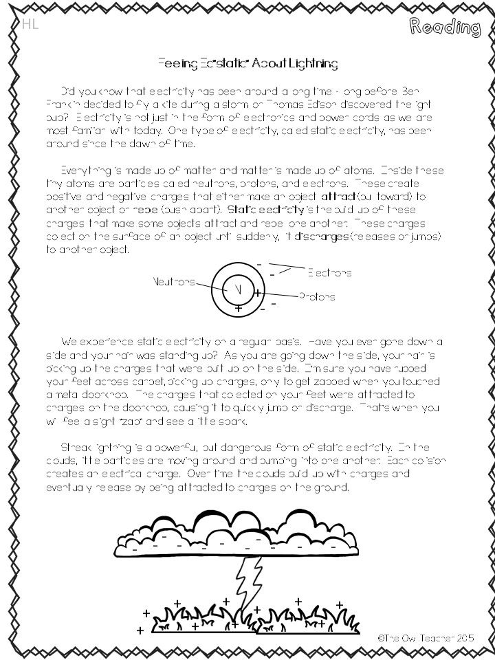 Static Electricity Investigation Tabbed Booklet - The Owl Teacher