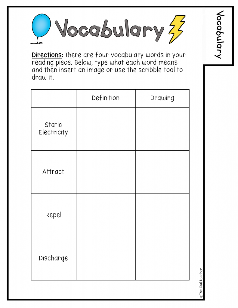 Static Electricity Investigation Booklet Printable & Digital - The Owl ...
