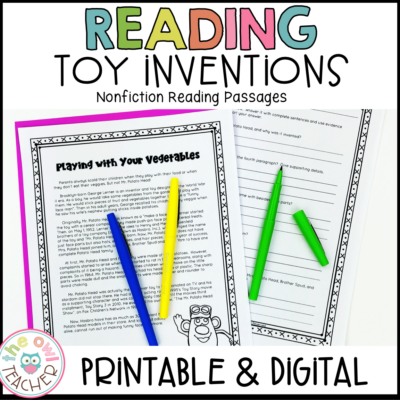 Toy Inventions Nonfiction Reading Passages Printable & Digital (Google ...