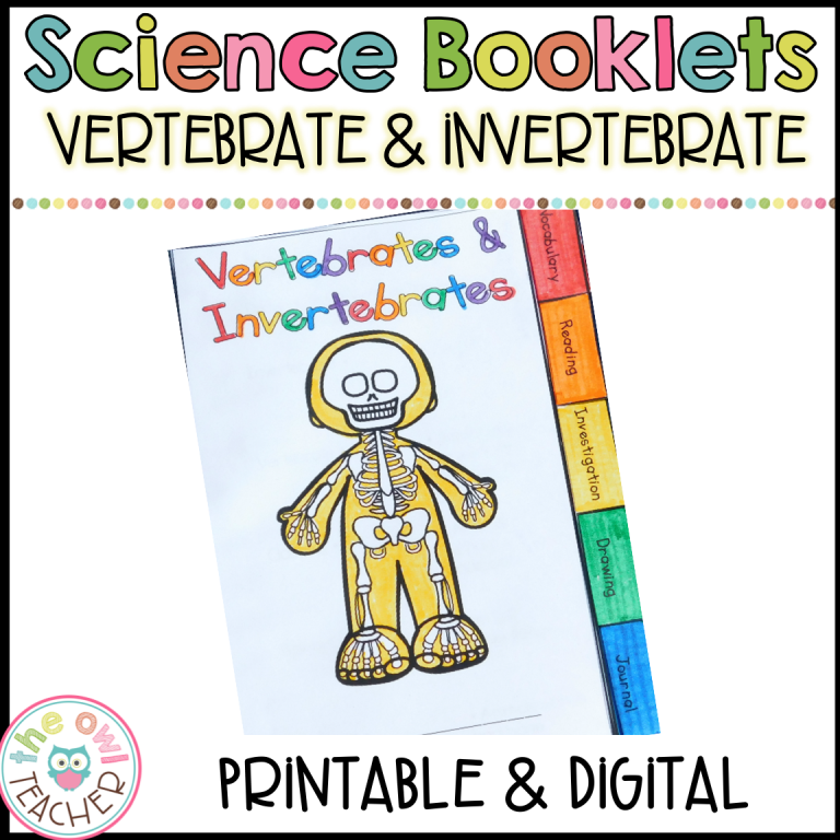 Vertebrate & Invertebrate | Animal Classification | Booklet Printable ...