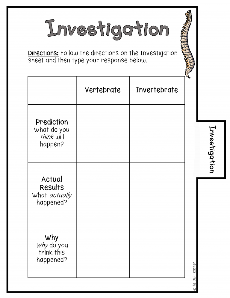 Vertebrate & Invertebrate | Animal Classification | Booklet Printable ...