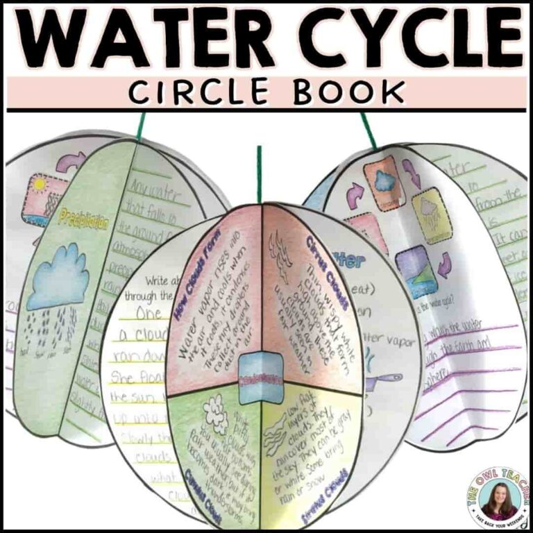Water Cycle Activities | Circle Book Printable and Digital (Google ...